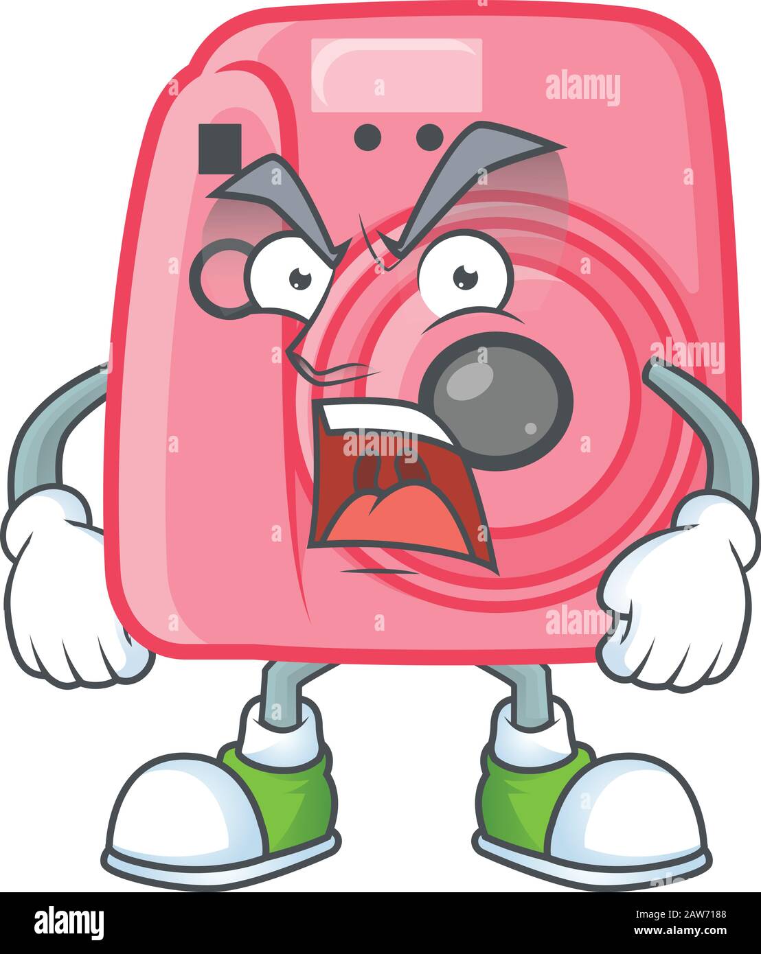 Instan camera cartoon character design with angry face Stock Vector ...