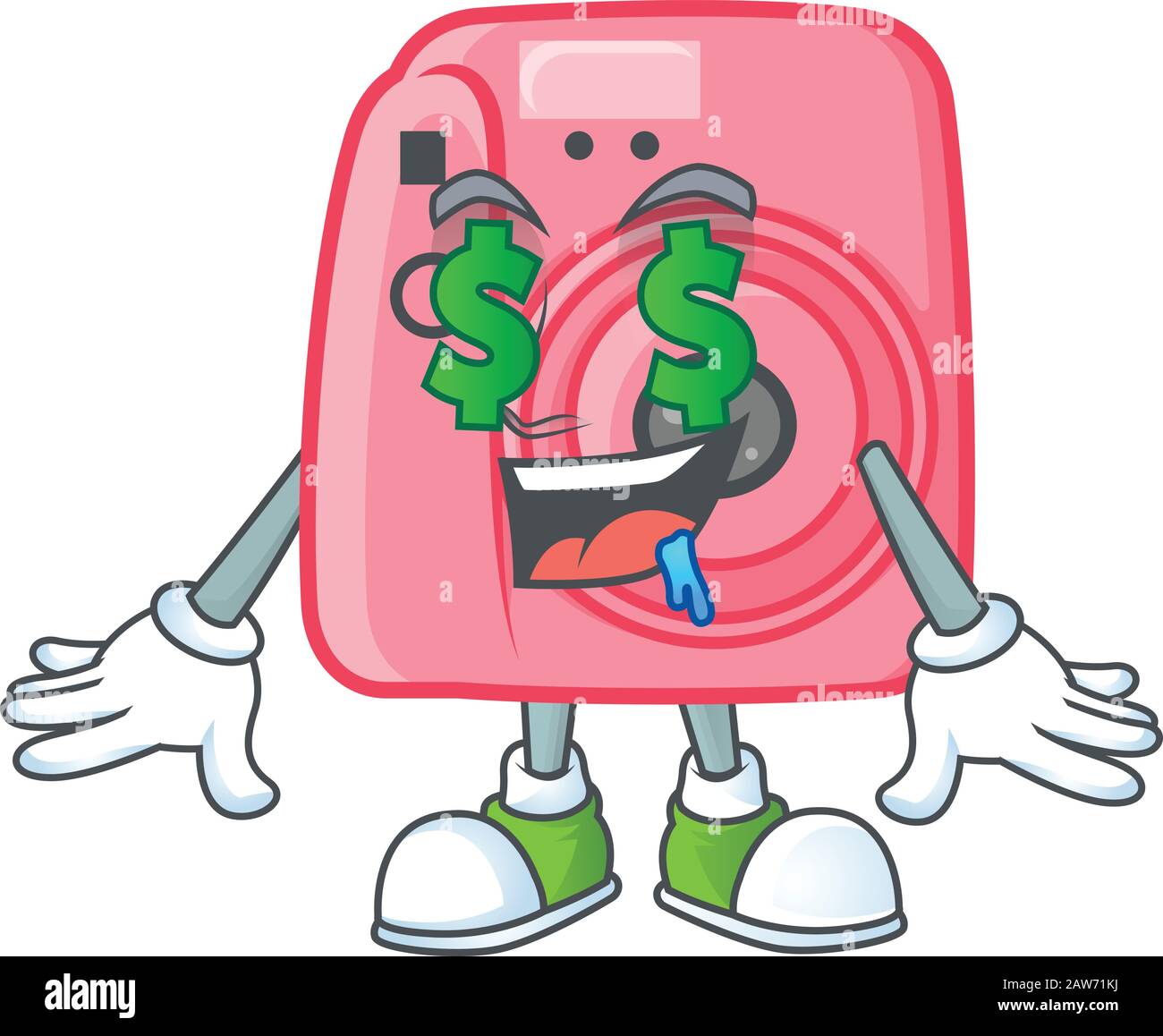 cartoon character style of instan camera with Money eye Stock Vector ...