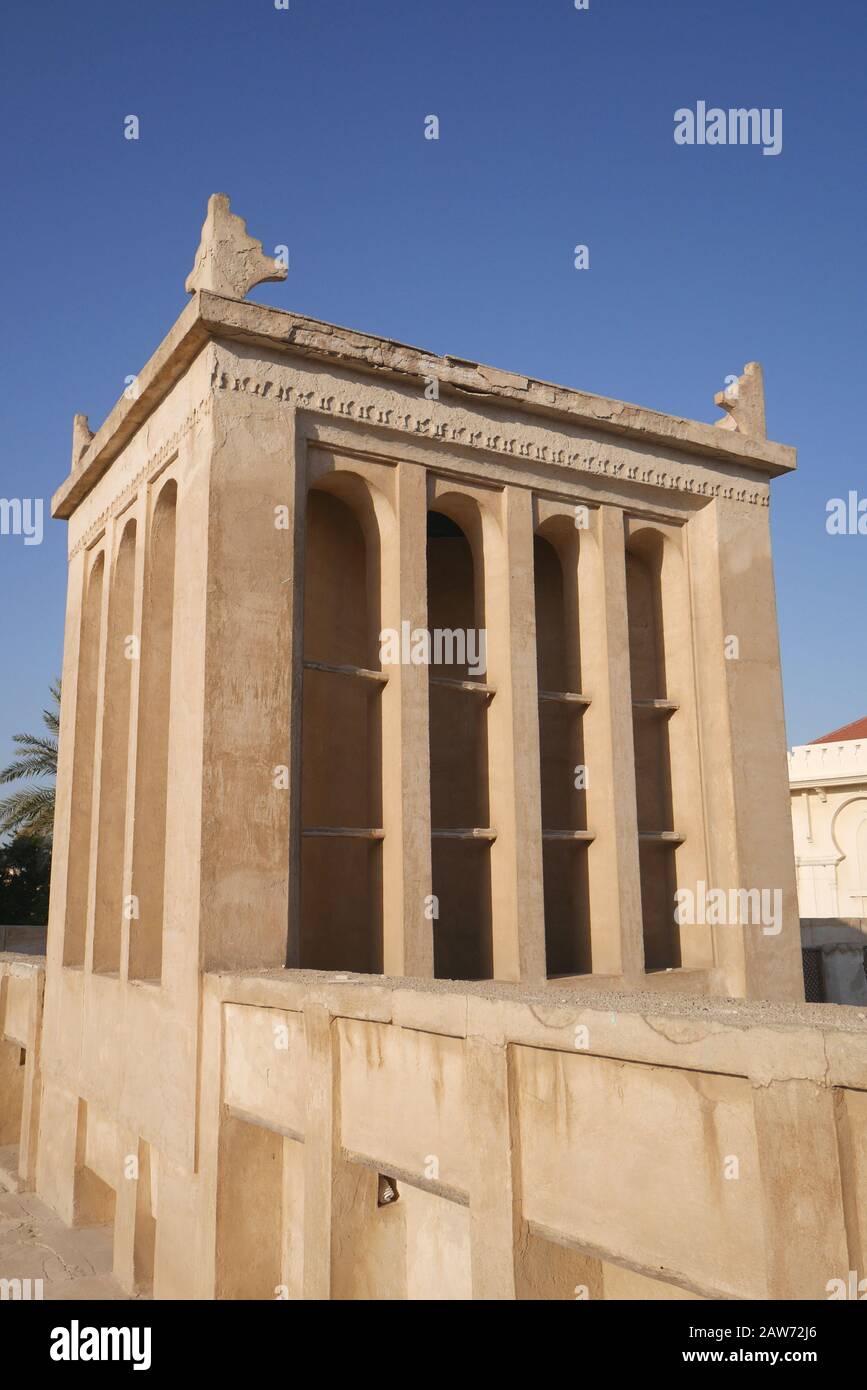 Wind tower on the Beit Sheikh Isa bin Ali House, on the Bahrain ...