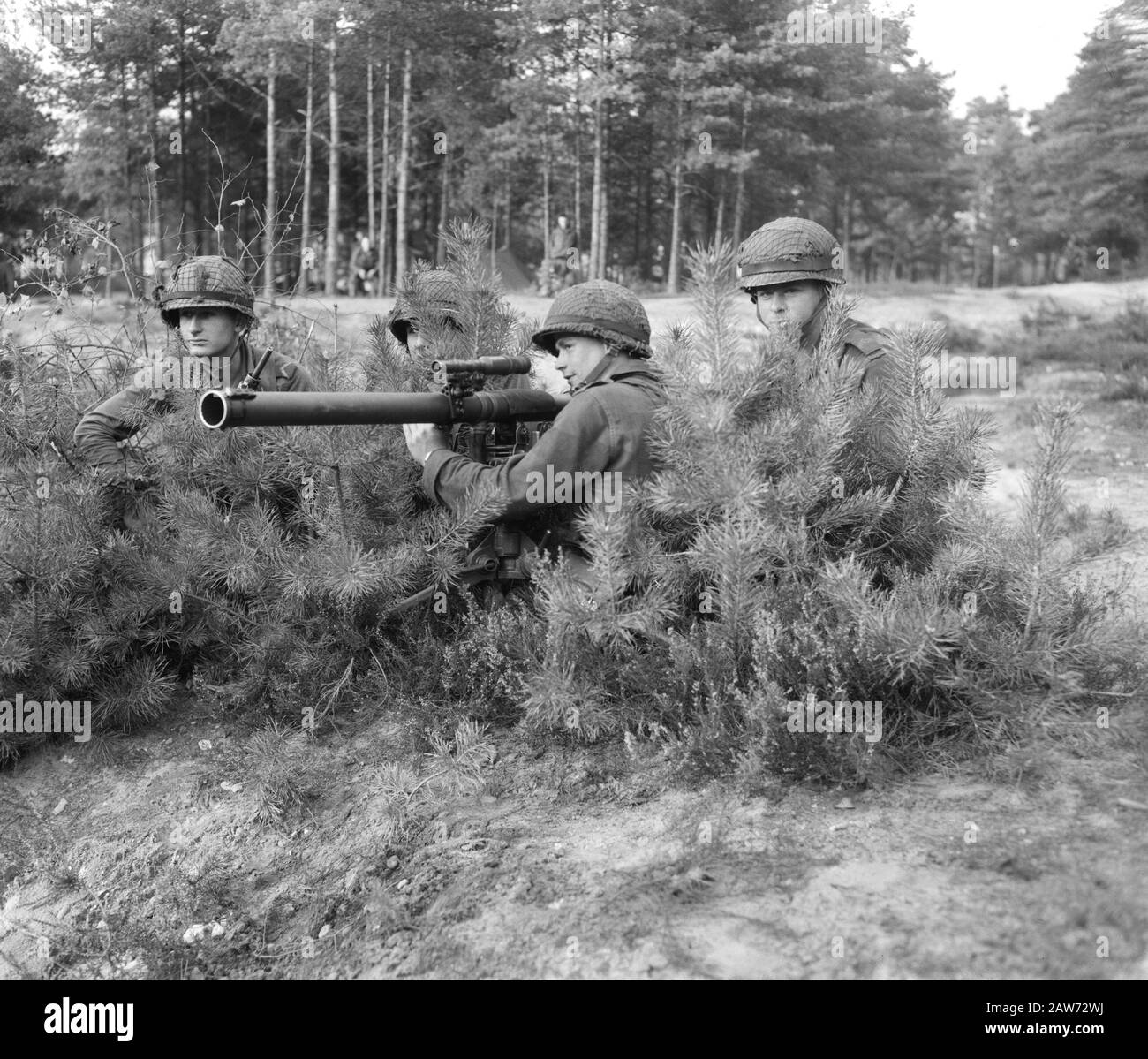 Military Exercise in Germany. Soldiers with recoilless cannon (TLV) in ...