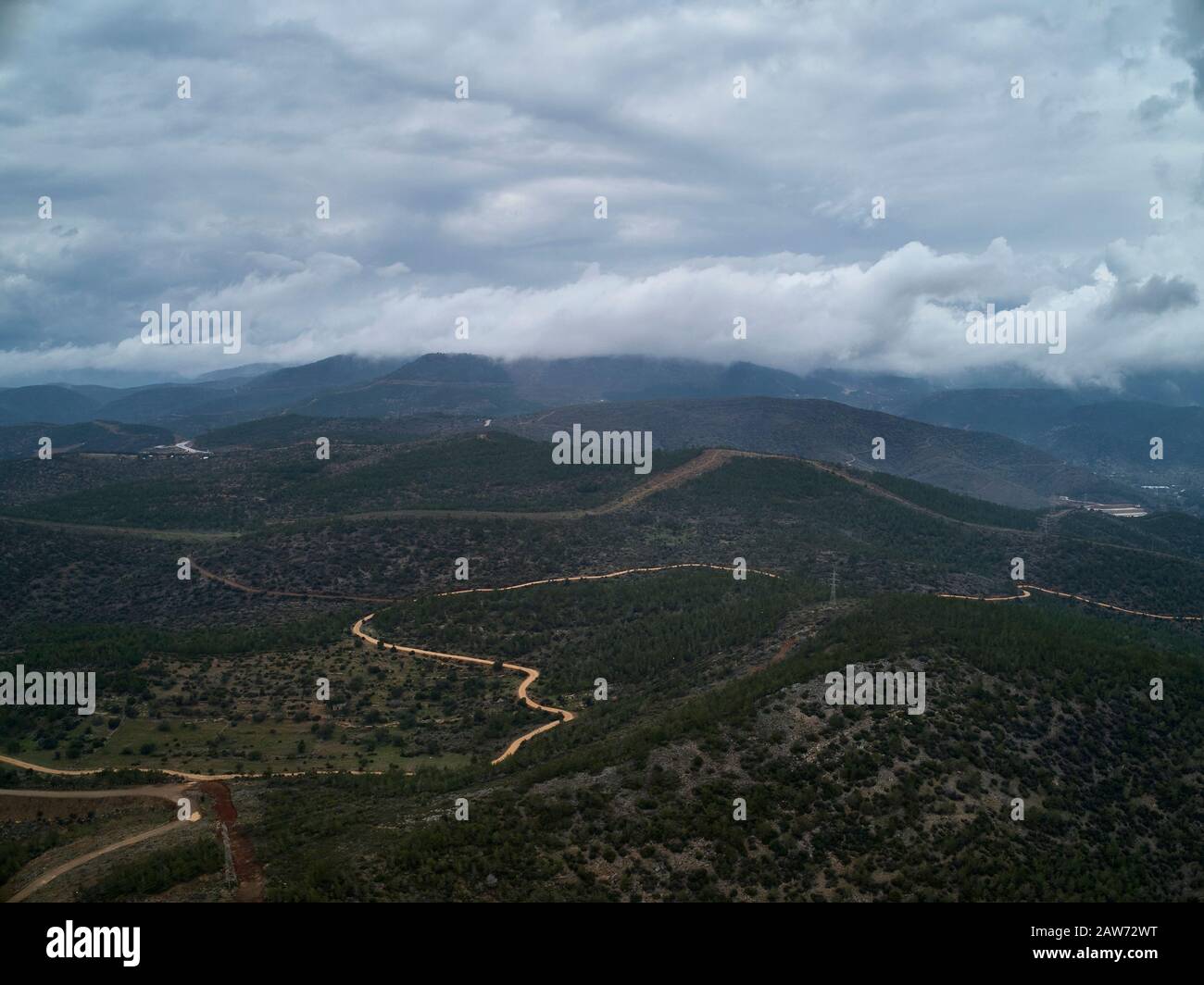 Storm rainy clouds above village hi-res stock photography and images ...