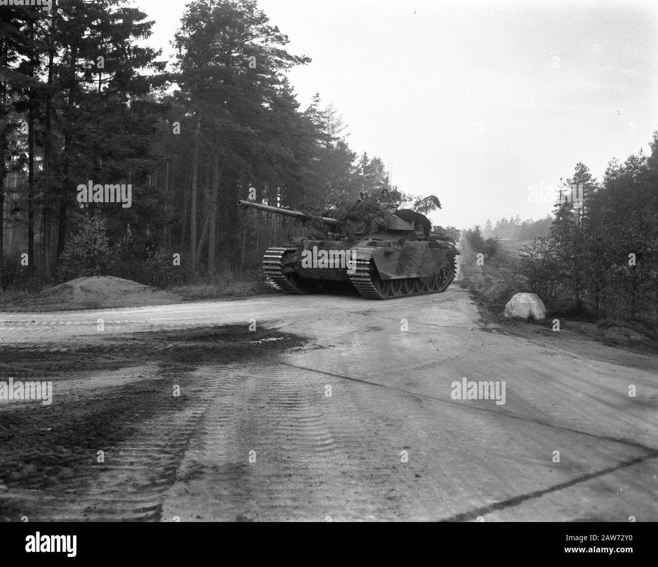 Military Exercise in Germany. Centurion tanks of the 41th Battalion in ...