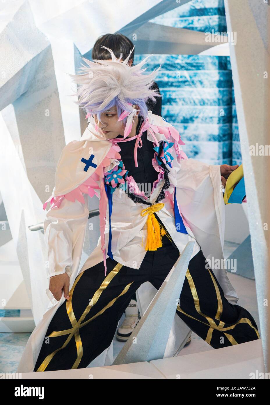 Shenzhen, China, April, 2019. Merlin cosplayer at Sony Expo 2019 ...