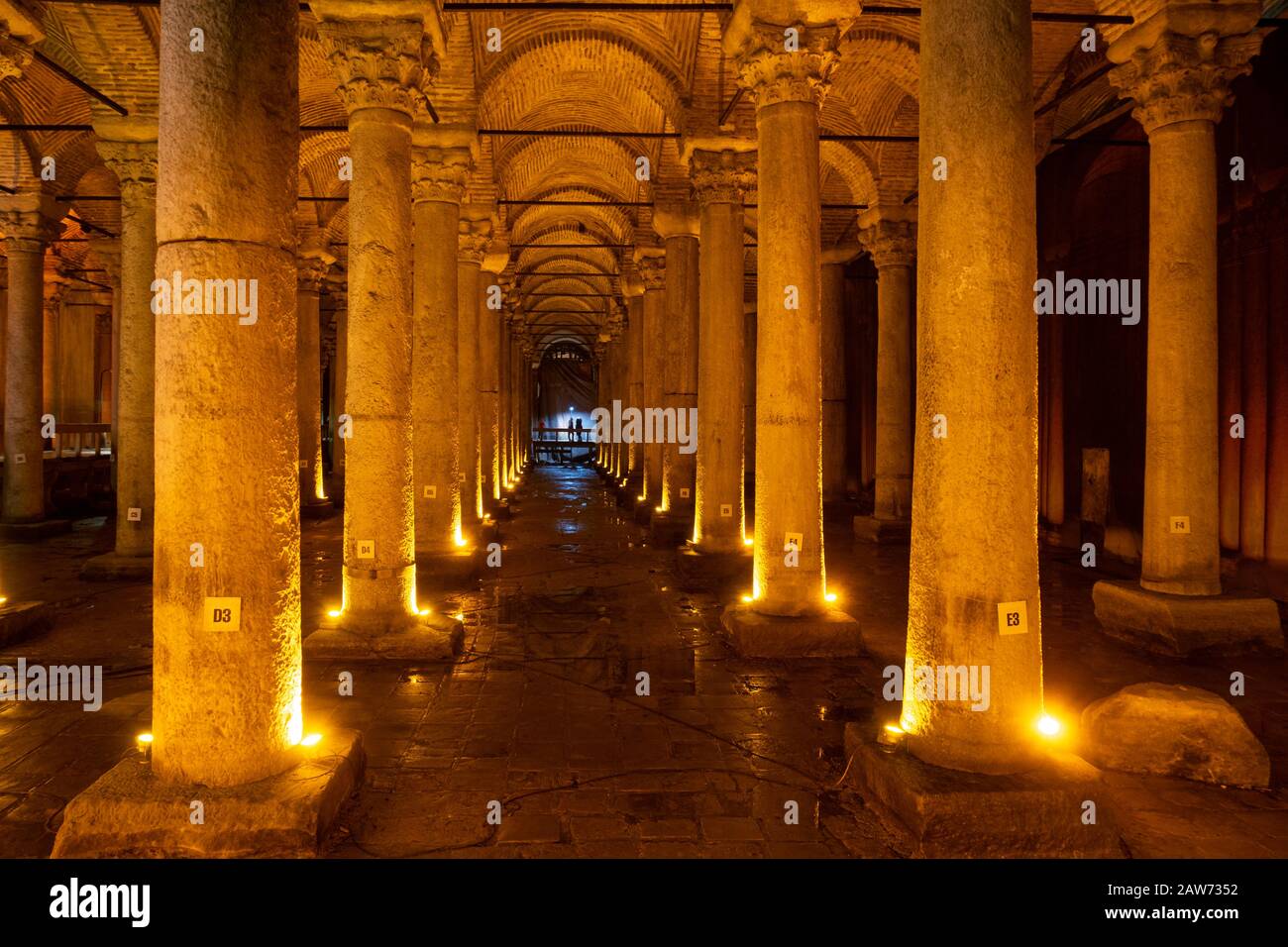 Istanbul, Turkey - Jan 14, 2020: The Basilica Cistern - underground ...