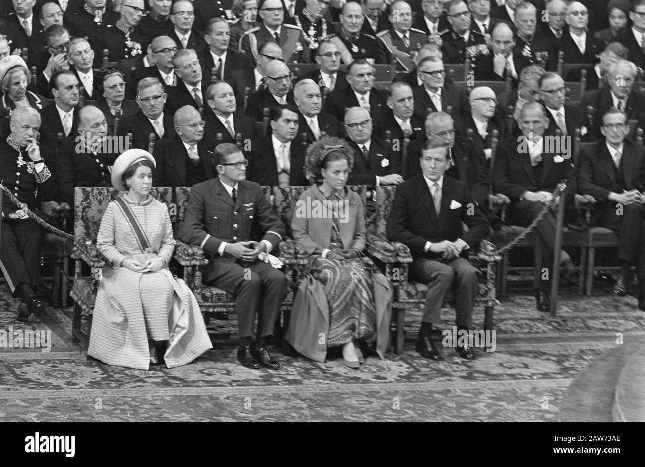 Opening of the States General in 1968 Members of the royal family and ...