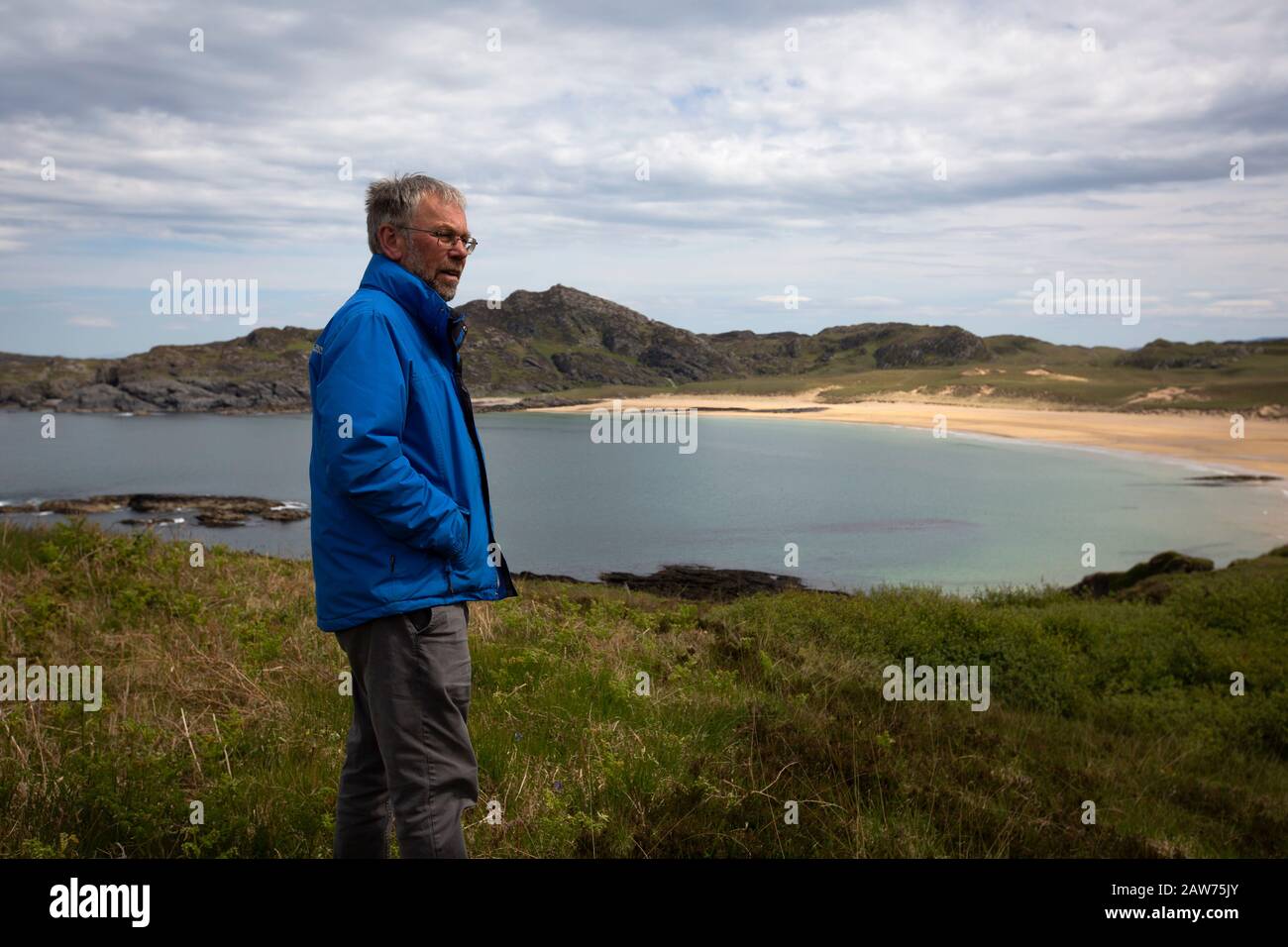 GP Dr David Binnie pictured at Kiloran Bay on the the Inner Hebridean ...