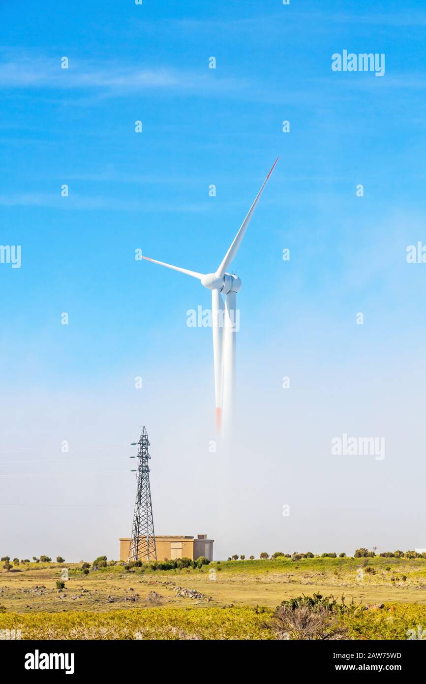wind turbine in natural landscape - green meadow Stock Photo - Alamy