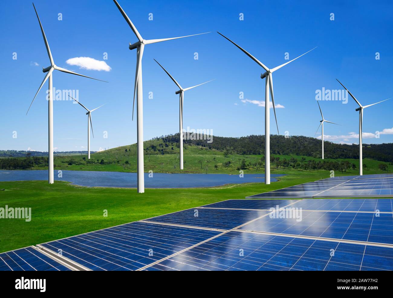Solar wind farm hi-res stock photography and images - Alamy