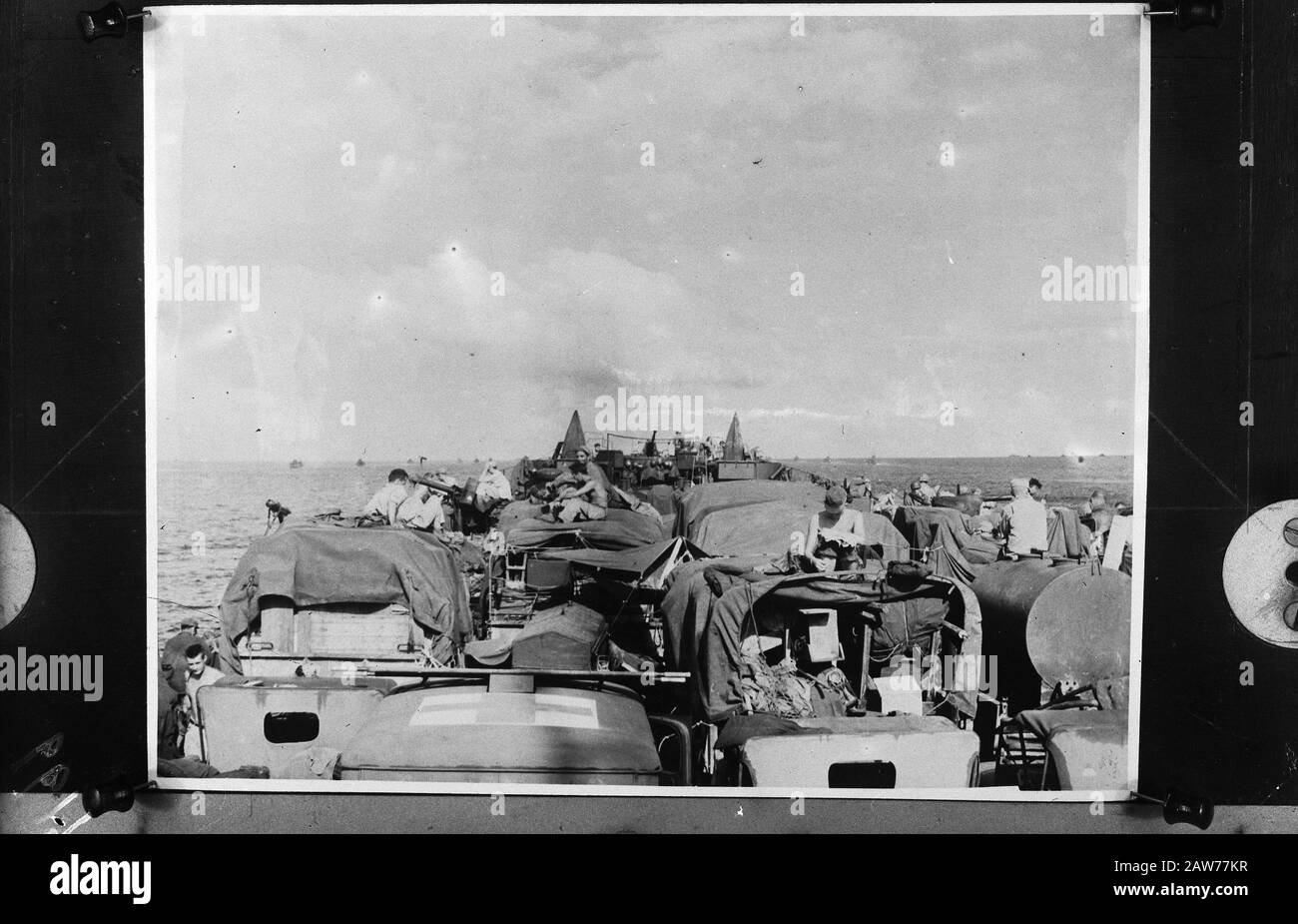 [military vehicles on a freighter] Annotation: Repro Negative. Original ...