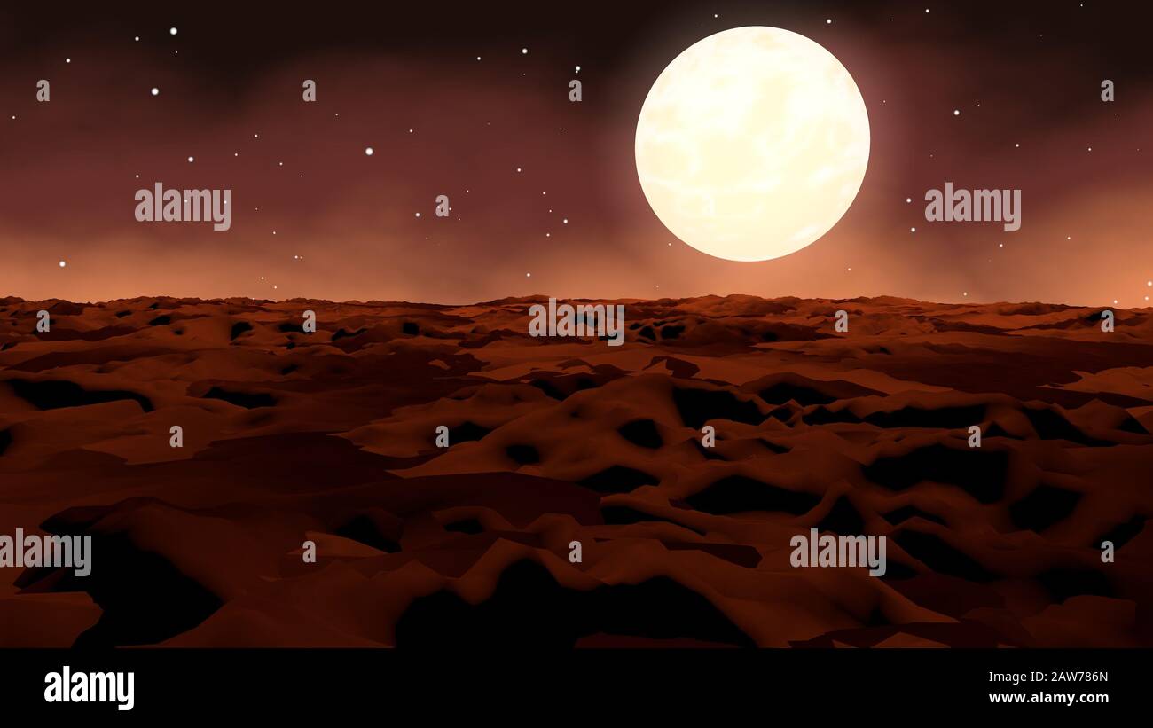 Mars moon skyline hi-res stock photography and images - Alamy