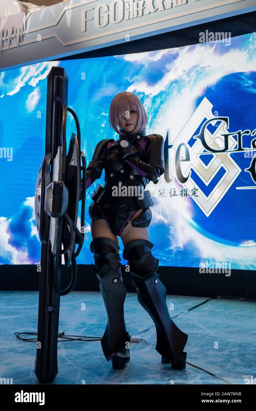 Shenzhen, China, April, 2019. Matthew Kyrielite cosplayer at Sony Expo ...