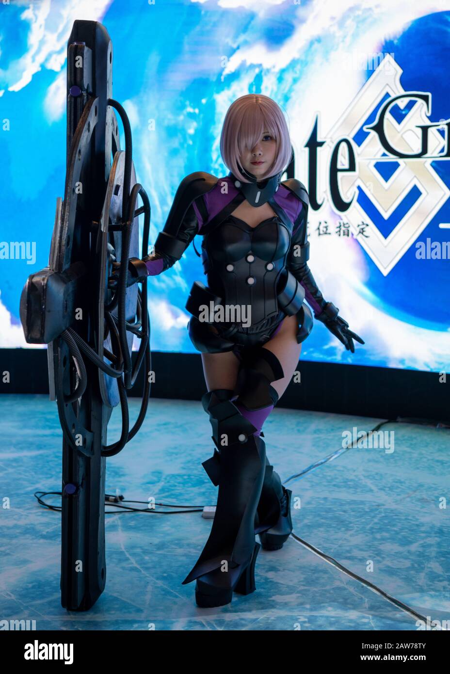 Shenzhen, China, April, 2019. Matthew Kyrielite cosplayer at Sony Expo ...