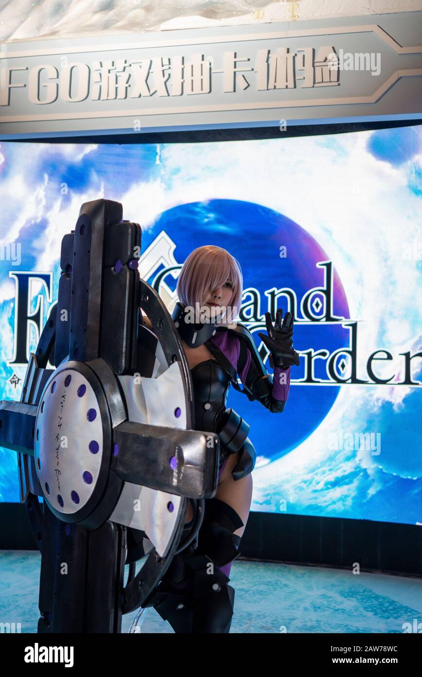 Shenzhen, China, April, 2019. Matthew Kyrielite cosplayer at Sony Expo ...