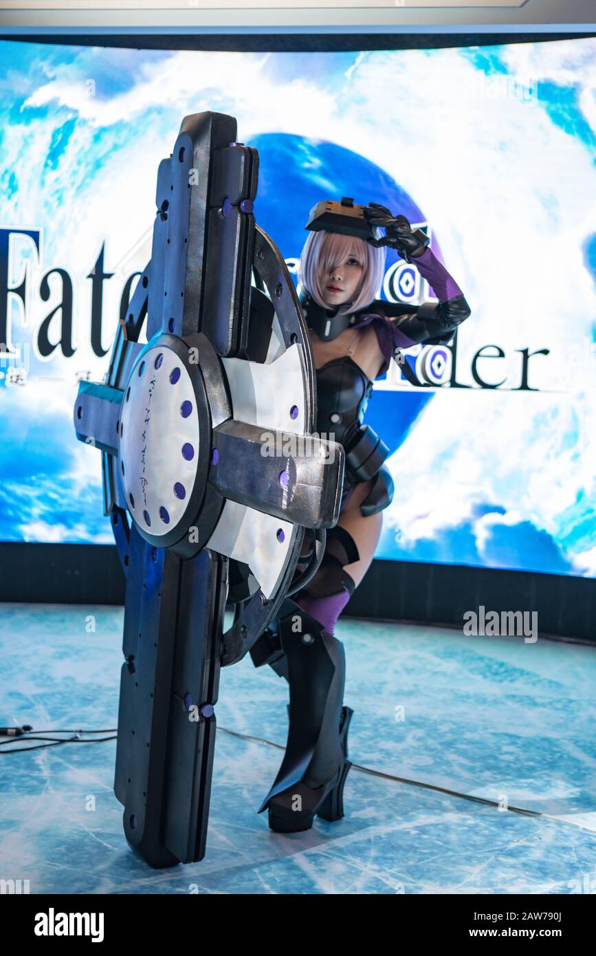 Shenzhen, China, April, 2019. Matthew Kyrielite cosplayer at Sony Expo ...