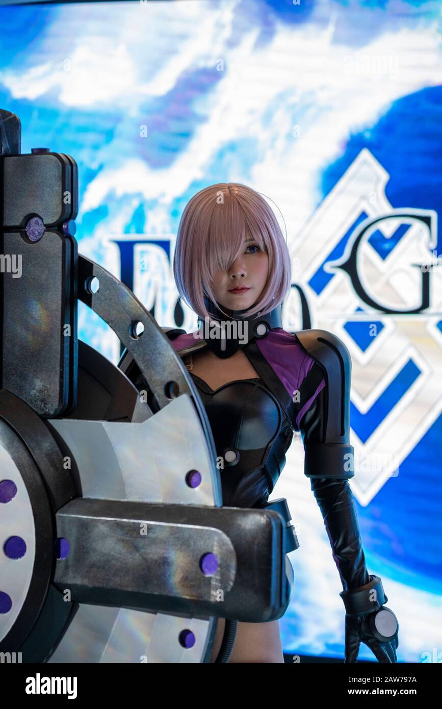 Shenzhen, China, April, 2019. Matthew Kyrielite cosplayer at Sony Expo ...