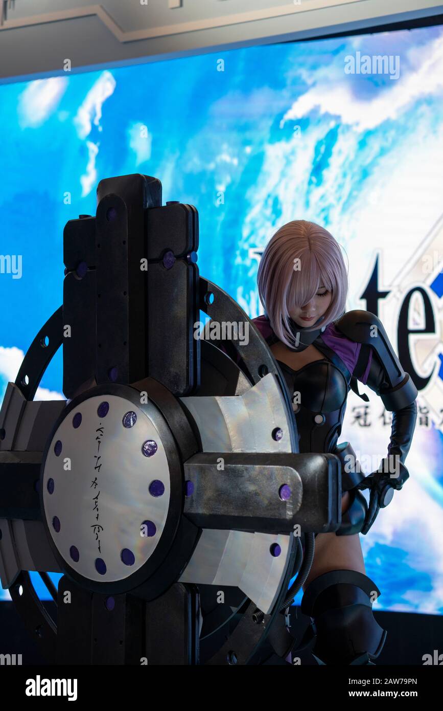 Shenzhen, China, April, 2019. Matthew Kyrielite cosplayer at Sony Expo ...