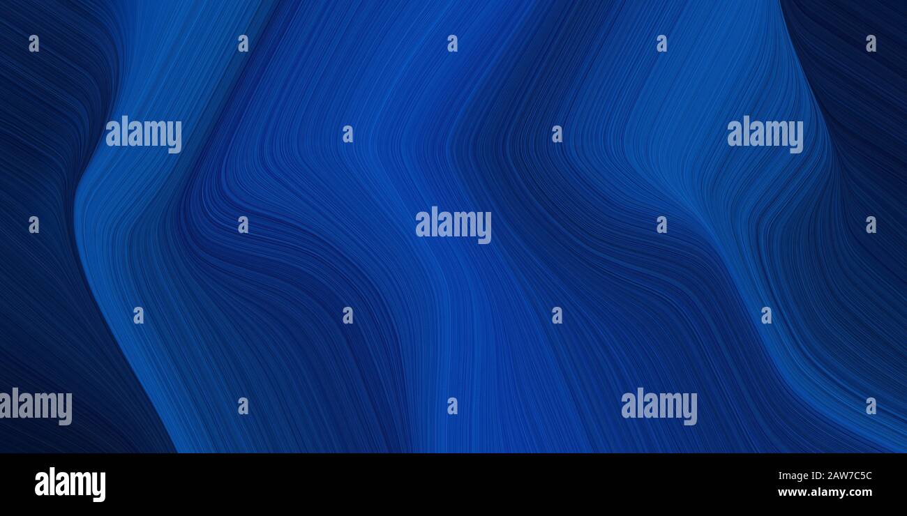 artistic flowing art with abstract waves illustration with midnight ...