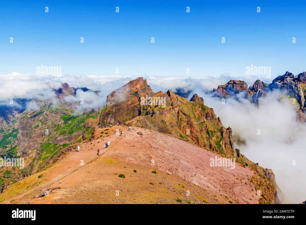 Pico Mountain Aerial Highest Mountain In Portugal