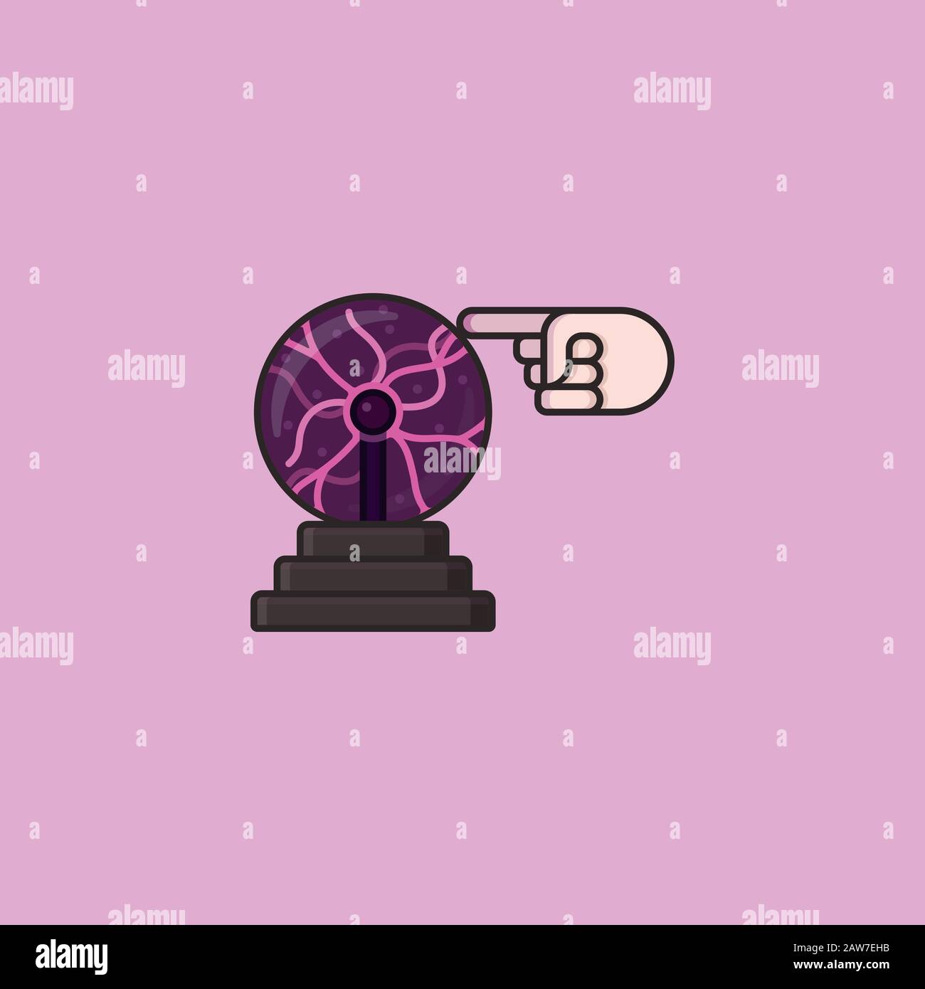 Plasma ball, hand Stock Vector Images - Alamy