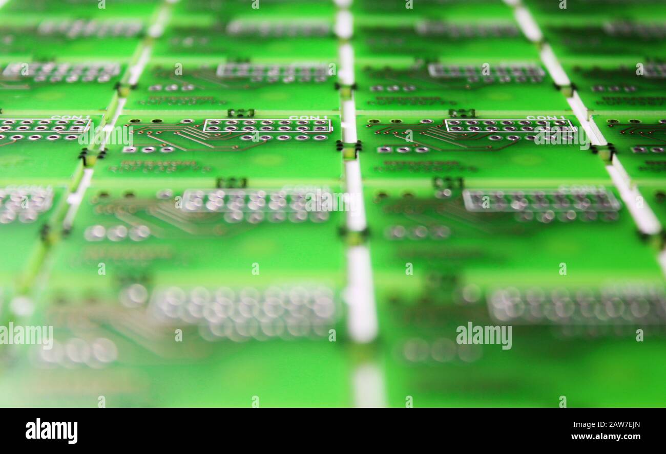 Closeup of electronic circuit board or PCB printed circuit board Stock ...