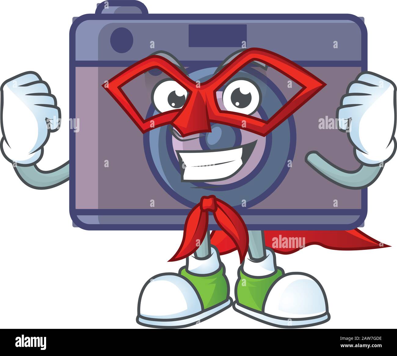 A friendly picture of retro camera dressed as a Super hero Stock Vector ...