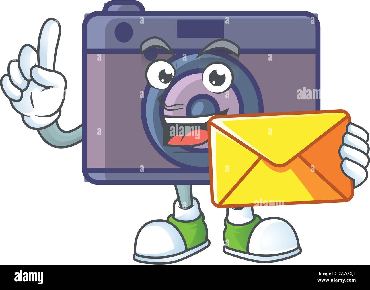 Vintage camera and envelope Stock Vector Images - Alamy