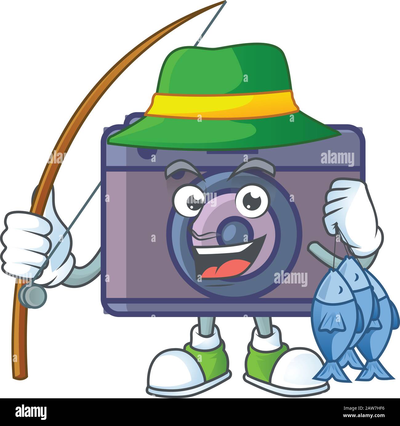Camera retro mascot character Cut Out Stock Images & Pictures - Alamy