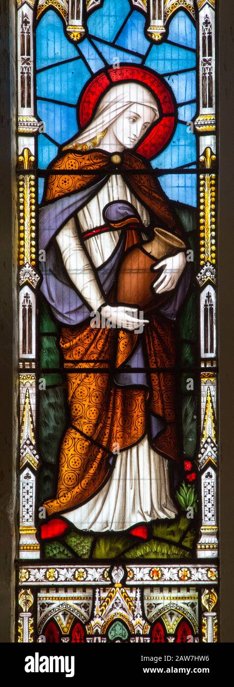 Church of Saint Peter, Blaxhall, Suffolk, England, UK Victorian stained ...