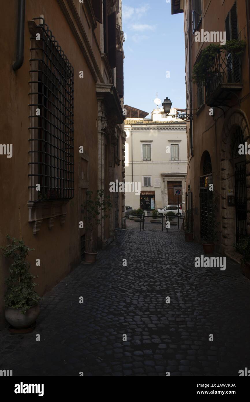 Narrow alley in historic center hi-res stock photography and images - Alamy