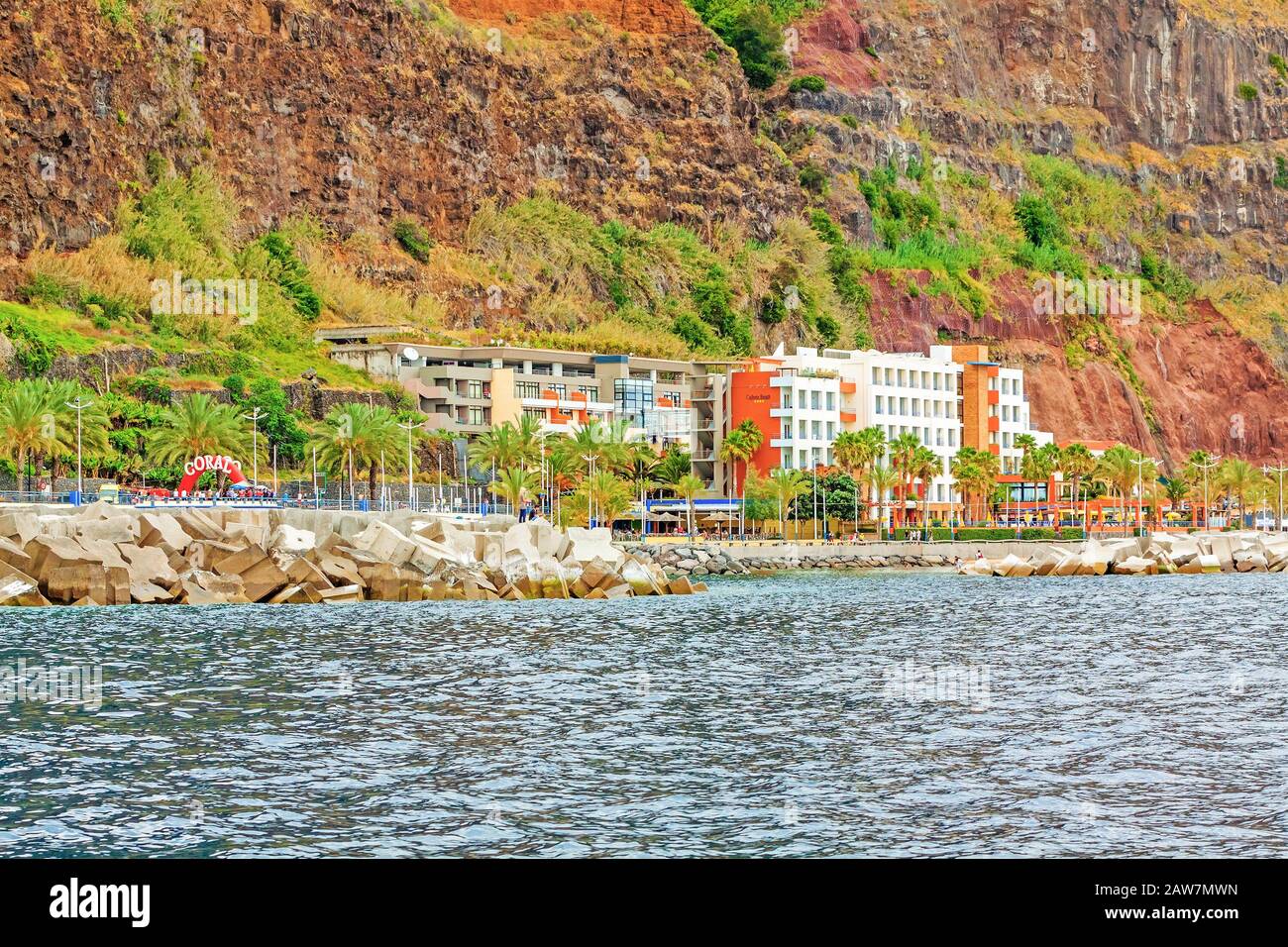 Calheta, Madeira, Portugal - June 8, 2013: Hotel Calheta Beach near ...