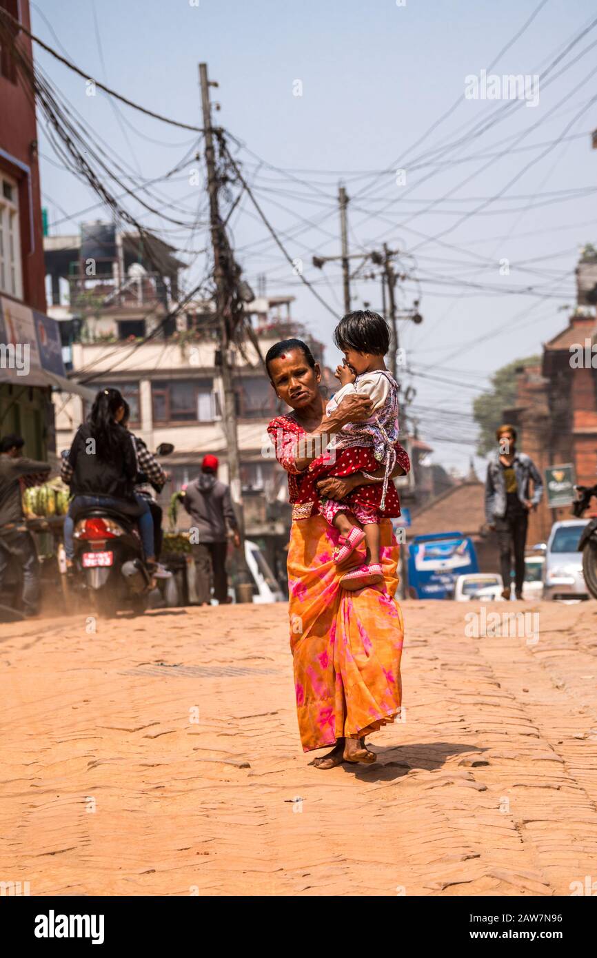Bhaktapur during Bisket Jatra festival, Kathmandu valley, Nepal Stock Photo - Alamy