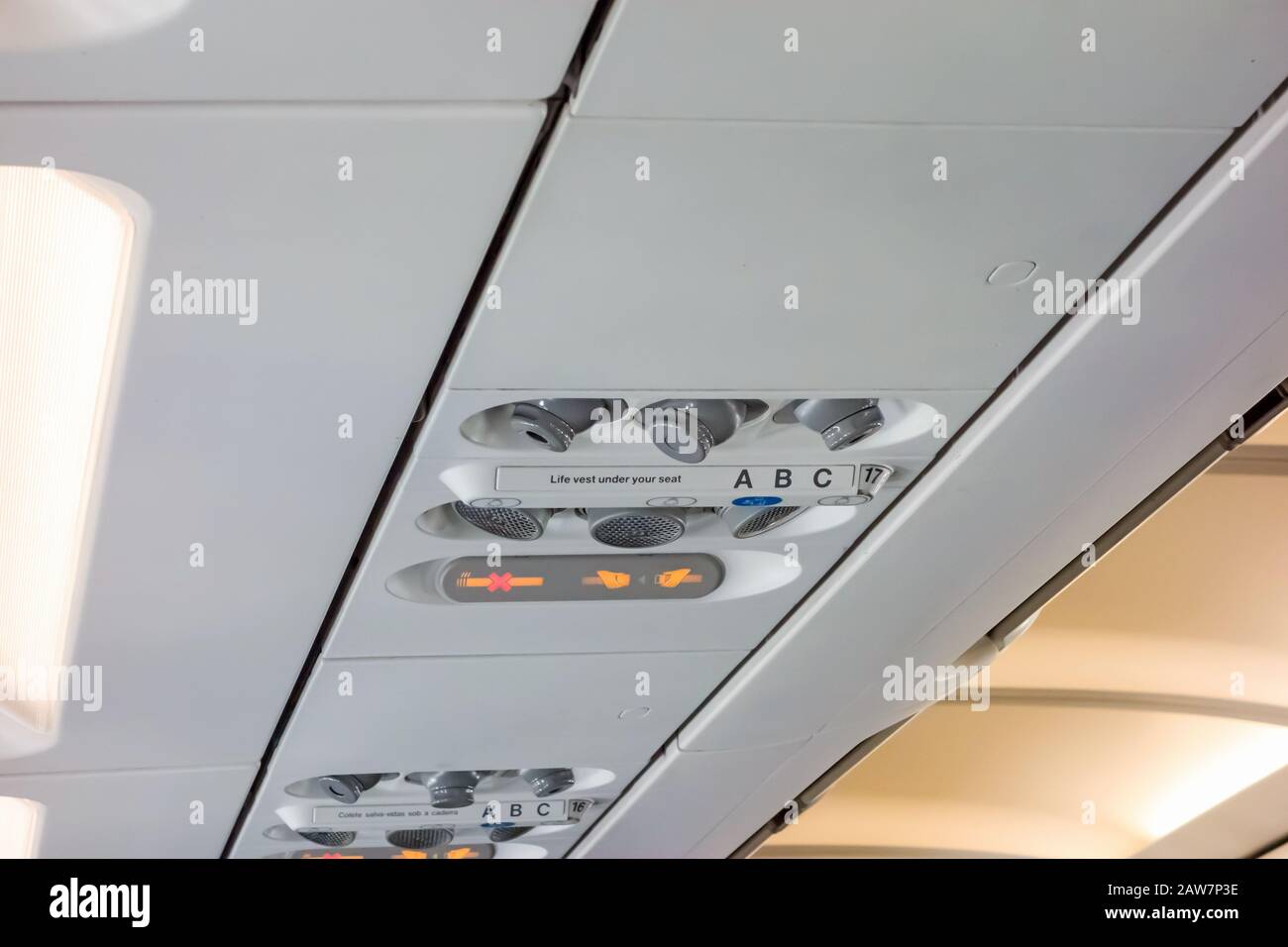 Control panel above aircraft seat hi-res stock photography and images ...