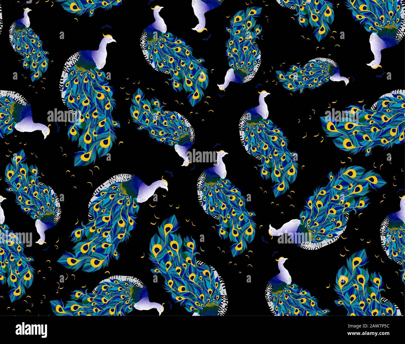 The pattern with peacocks Stock Vector Image & Art - Alamy