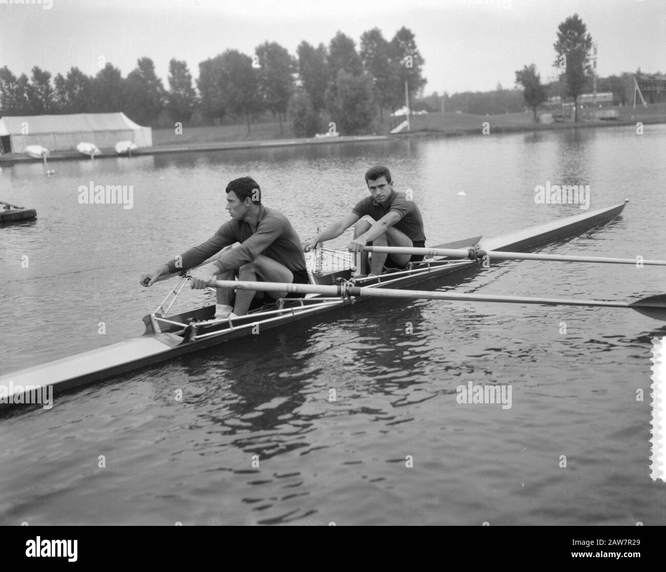 Training European Rowing Championships, two double Russia (Pubrovski ...