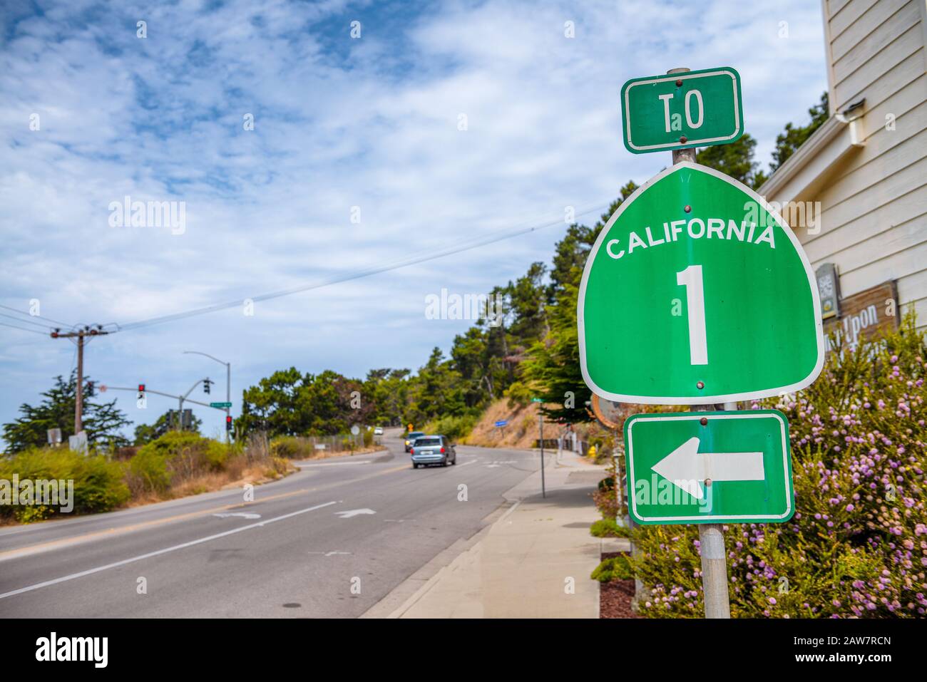 Highway 1 sign california hi-res stock photography and images - Alamy