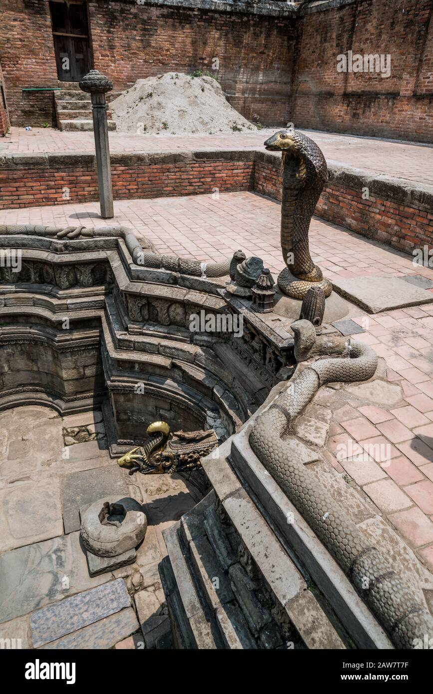 Naga Pokhari (Royal Bath) in Bhaktapur, Kathmandu valley, Nepal Stock ...