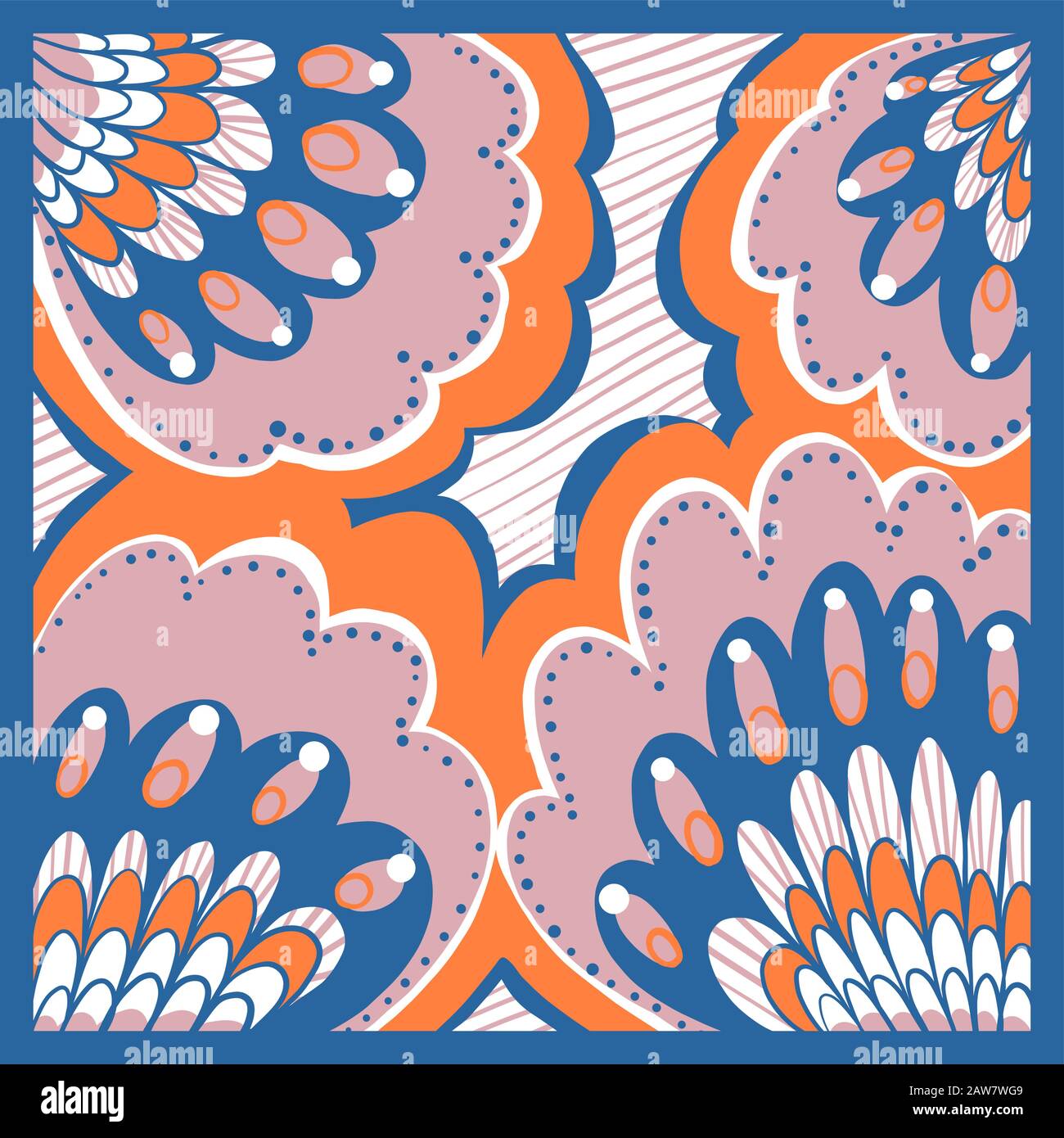 Spring retro floral print Stock Vector Image & Art - Alamy