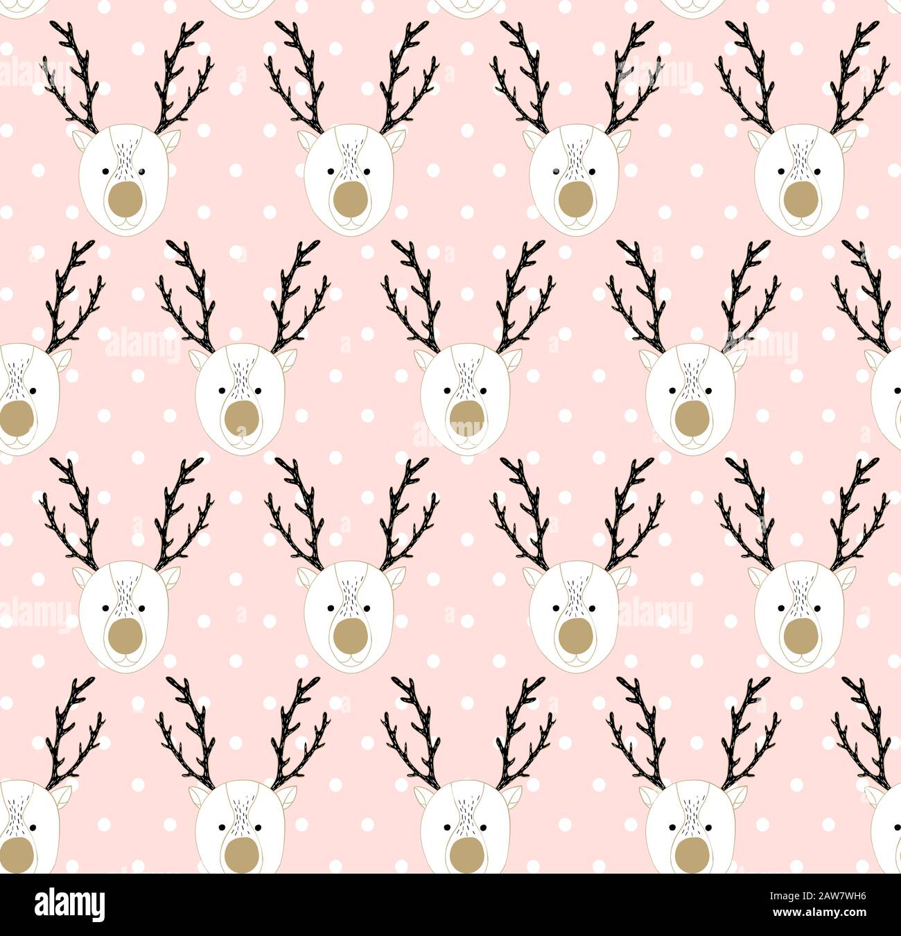 Seamless deer pattern Stock Vector Image & Art - Alamy