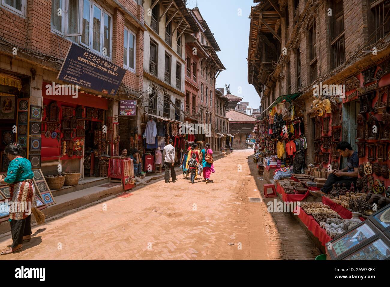 A street in Bhaktapur, Kathmandu valley, Nepal Stock Photo - Alamy