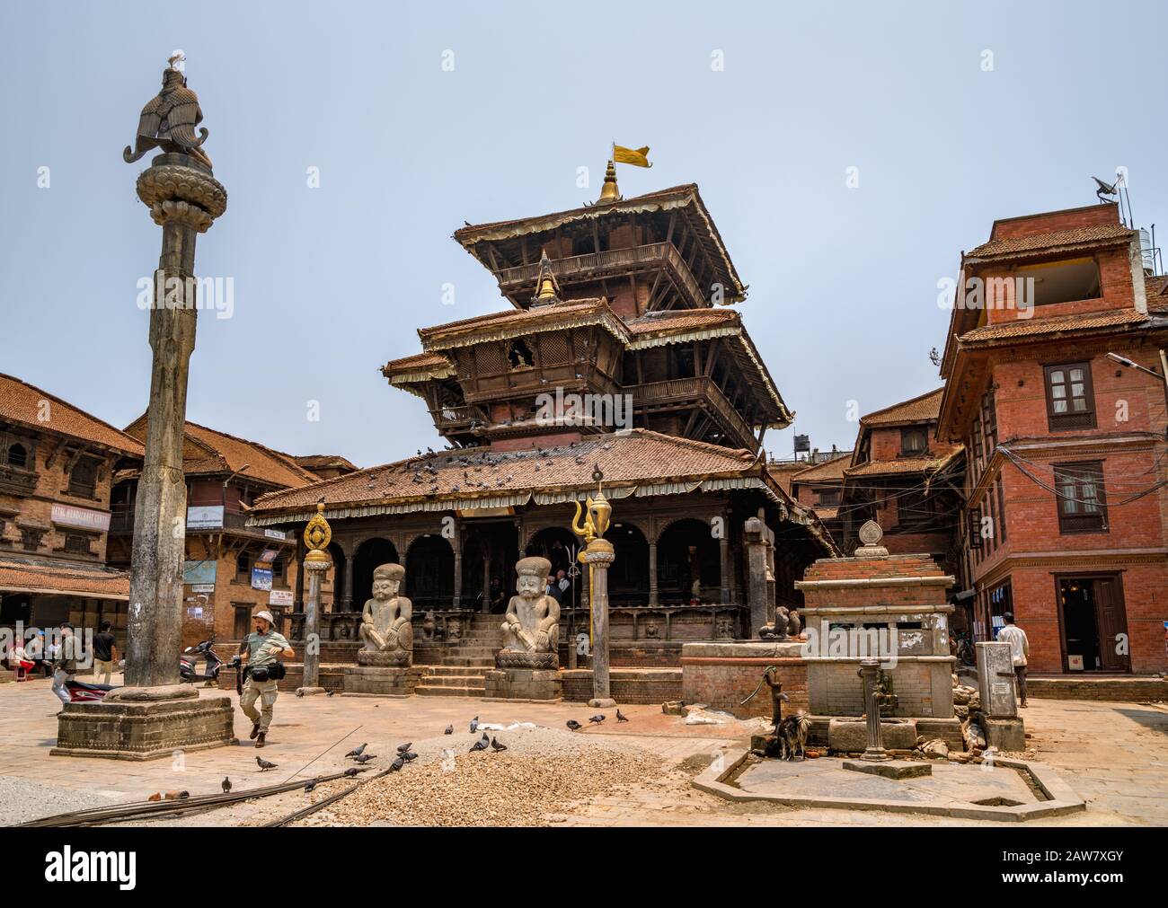 Three-storey Dattatreya temple, originally built in 1427 from timber of ...