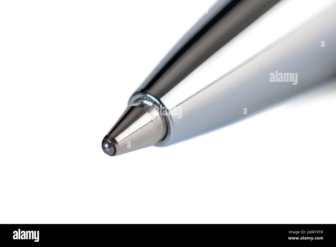 Ball Point Pen Isolated On White background. Macro Stock Photo - Alamy