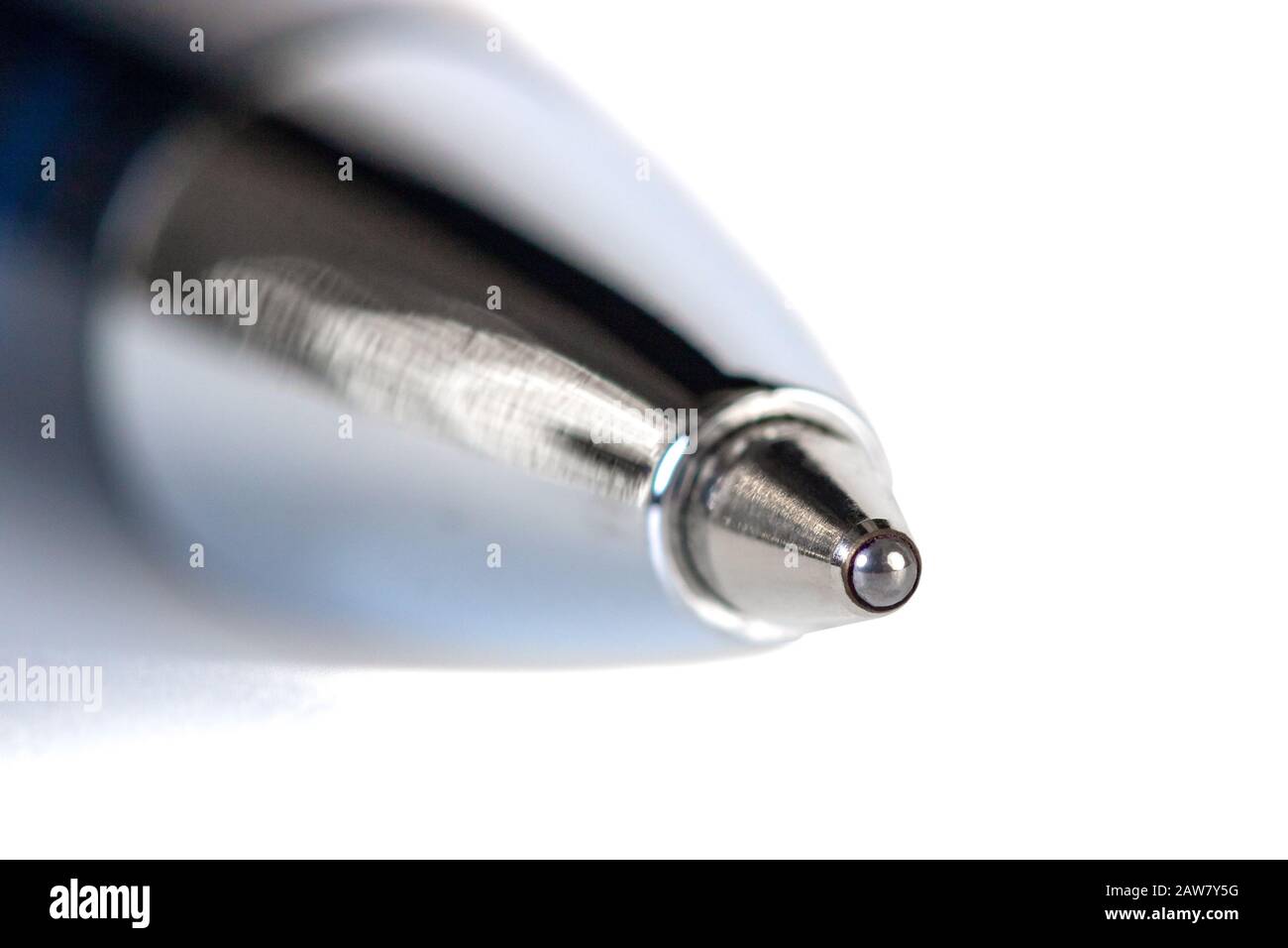 Ball Point Pen Isolated On White background. Macro Stock Photo - Alamy