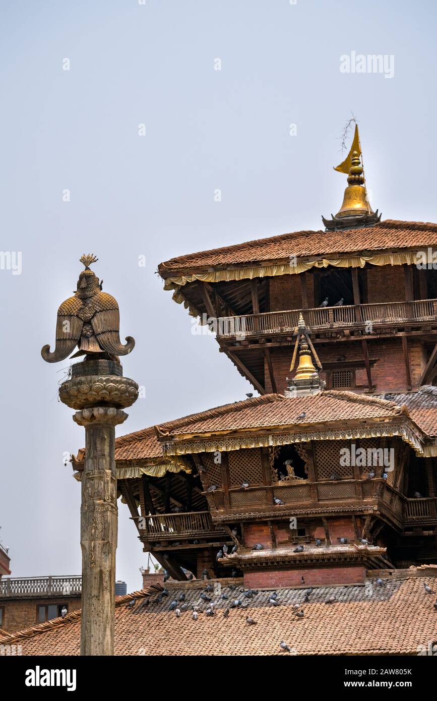 Three-storey Dattatreya temple, originally built in 1427 from timber of ...