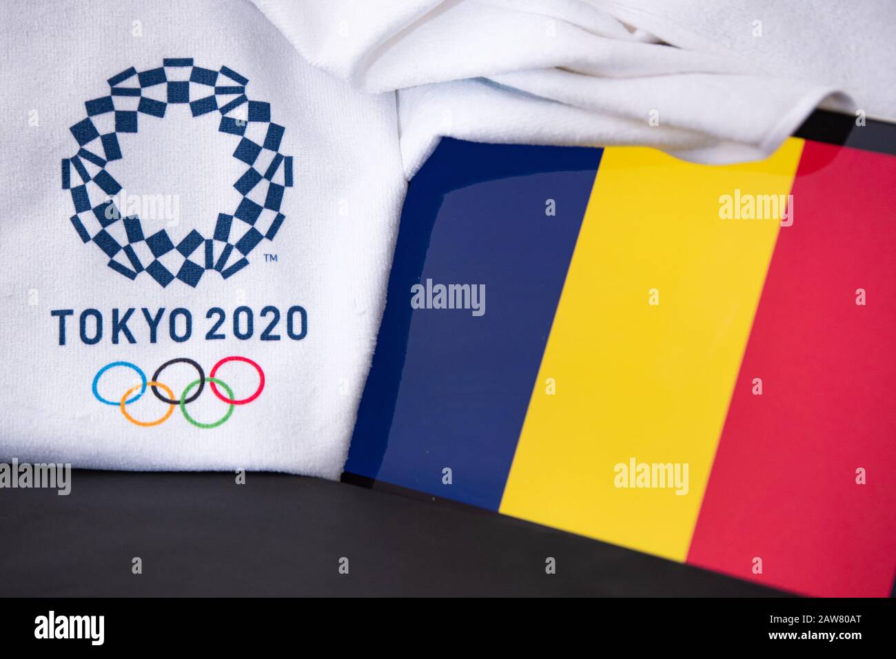 TOKYO, JAPAN, FEBRUARY. 8. 2020: Chad at summer olympic game in Tokyo ...