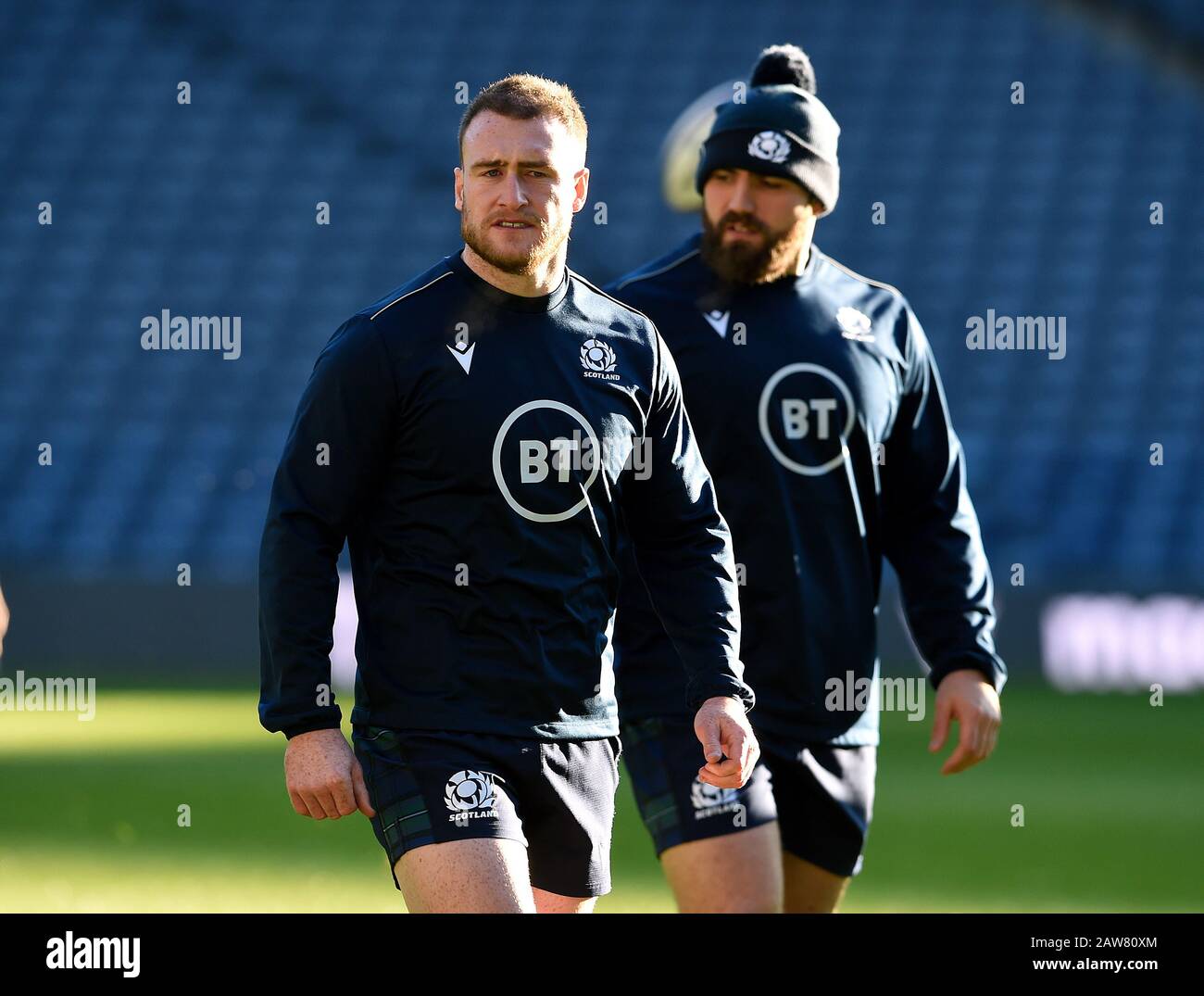 Scotland's captain Stuart Hogg during the captain's run at BT ...
