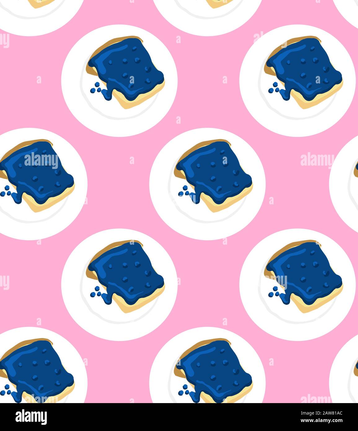 Blueberry jam toast Cut Out Stock Images & Pictures - Alamy