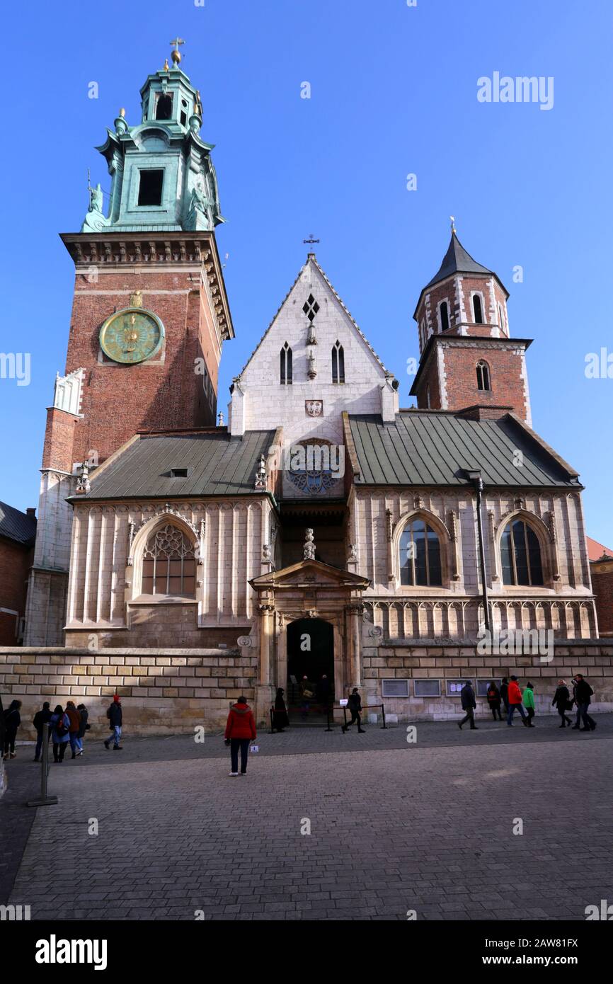 Cracow. Krakow. Poland. Wawel royal castle on Wawel hill. Royal ...
