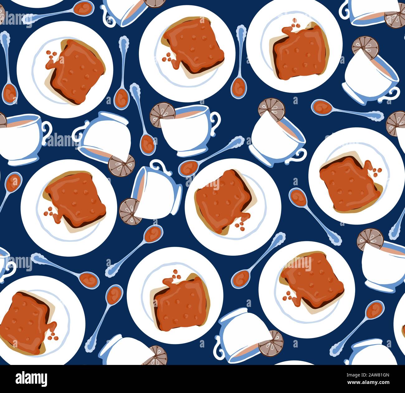 Tea party pattern for backdrop, template, cover page design , fabric ...