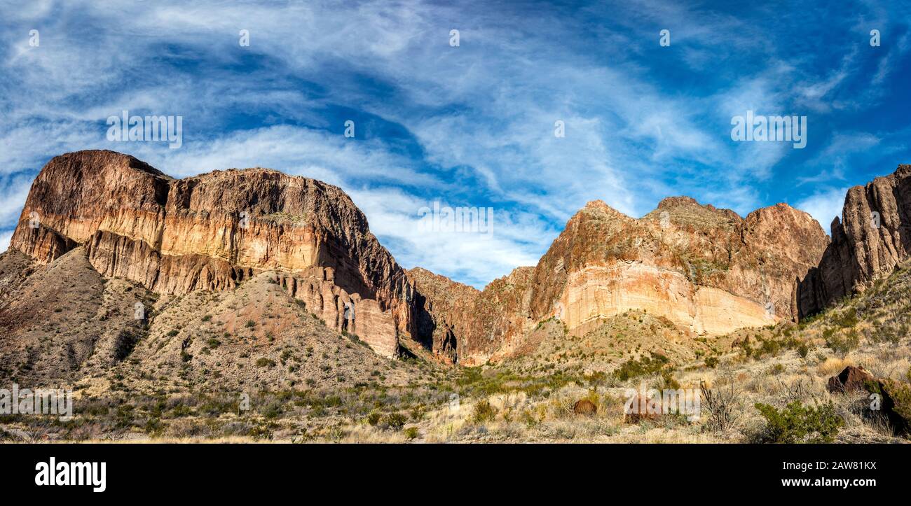 Burro Mesa massif, Chihuahuan Desert, Big Bend National Park, Texas ...
