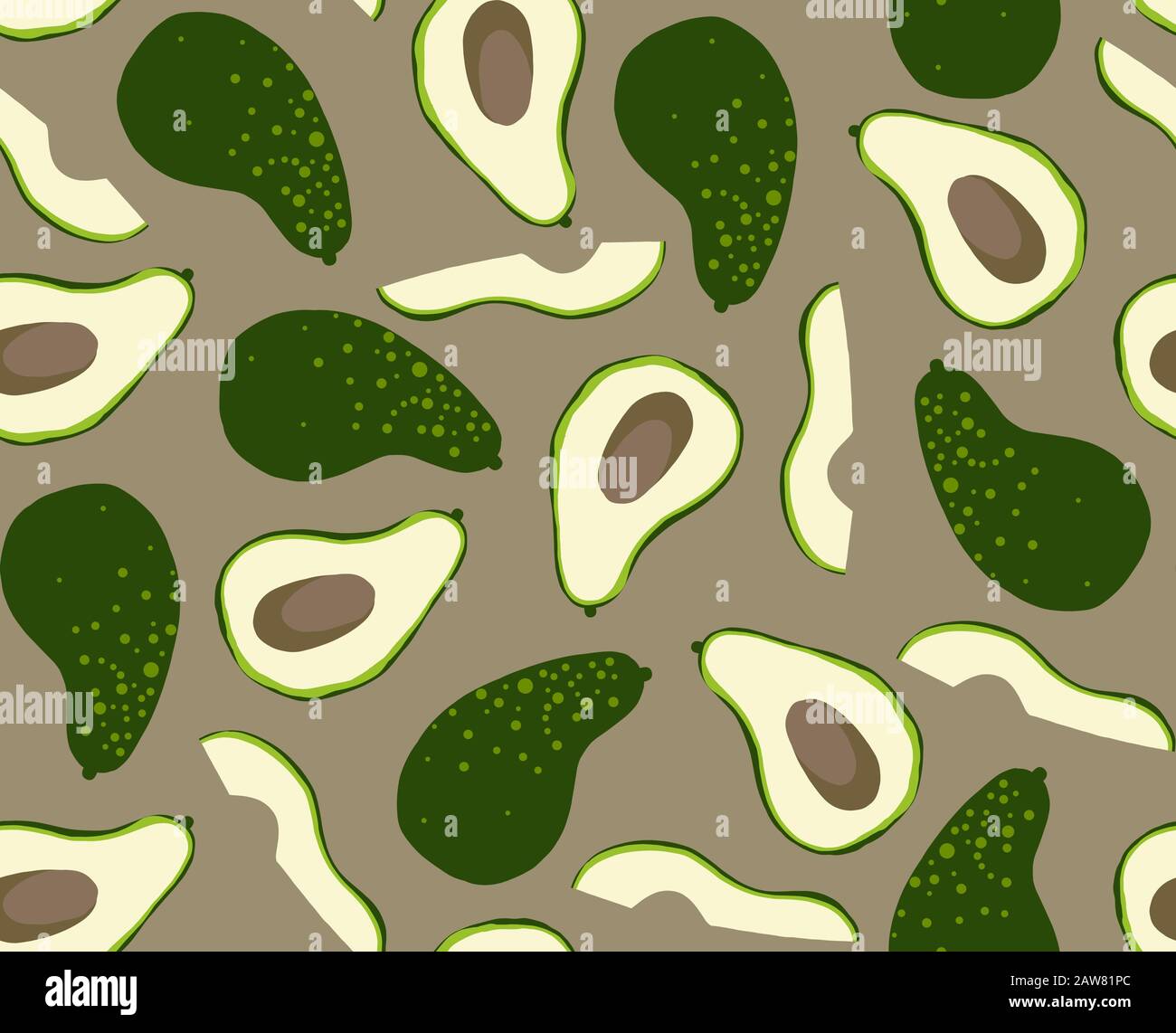 Avocado fruit pattern color Stock Vector Images - Alamy